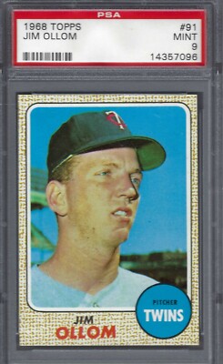 1968 Topps #091 PSA 9 Jim Ollom Twins 91 | eBay