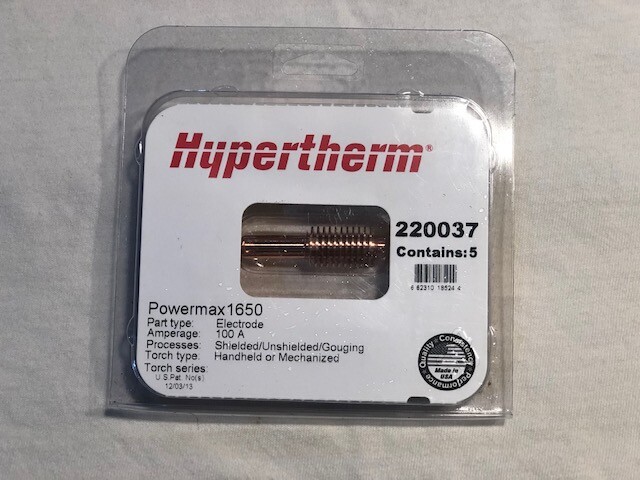 Genuine Hypertherm 220037 Electrode 100 AMP PMX 1650 (3 Pack) Plasma T100 T100M | eBay