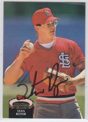 Autographed 1992 Stadium Club Stan Royer - Cardinals | eBay