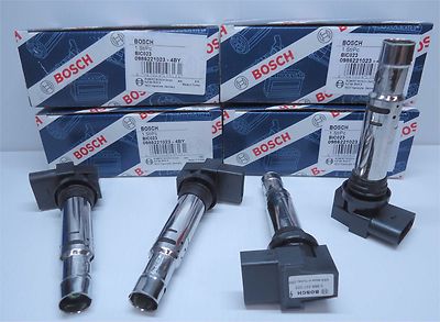 NEW GENUINE BOSCH IGNITION COILS suit VW GOLF POLO TIGUAN 0986221023 (4 ...