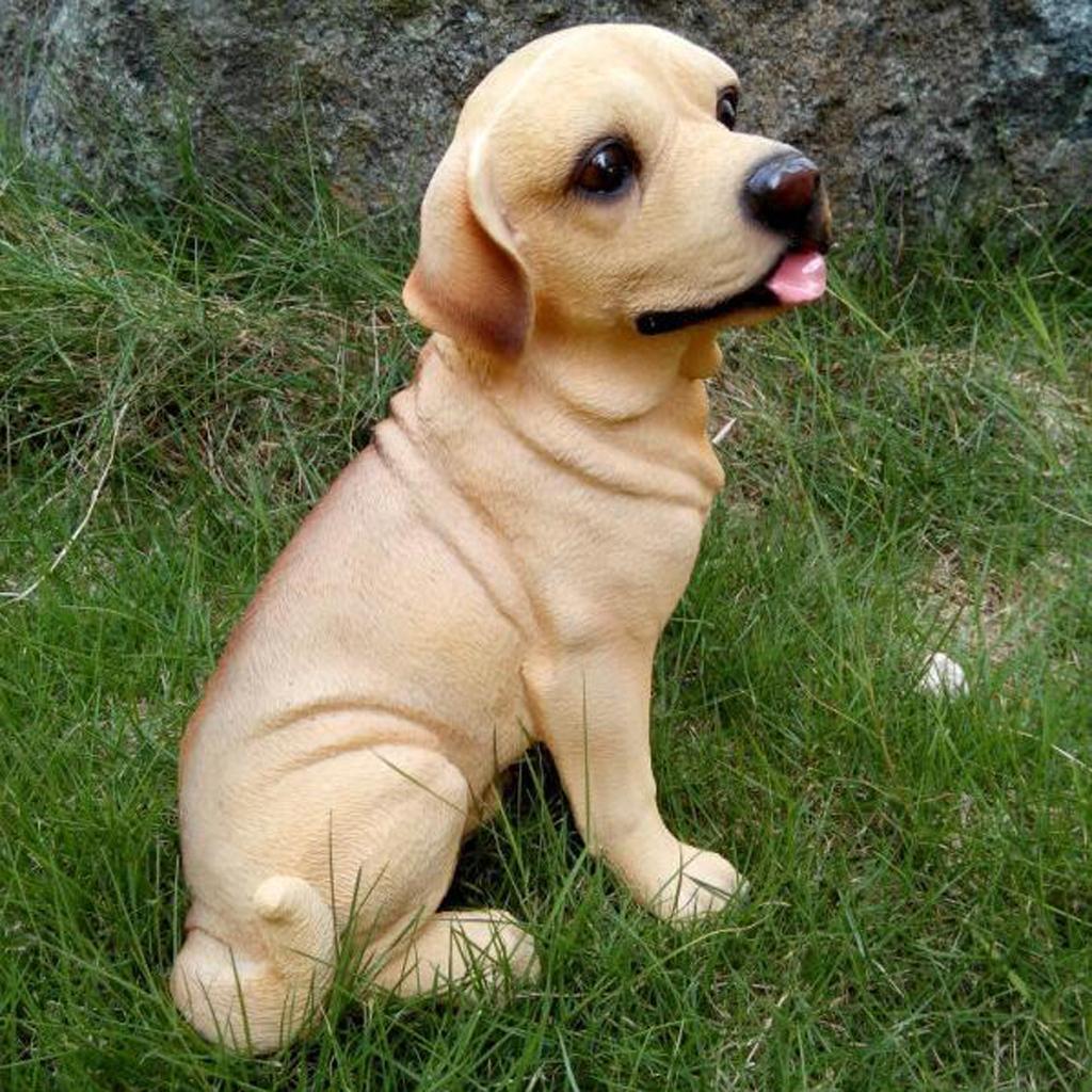 Labrador Dog Figurines Statues Mini Resin Craft Ornaments Bonsai Decor ...