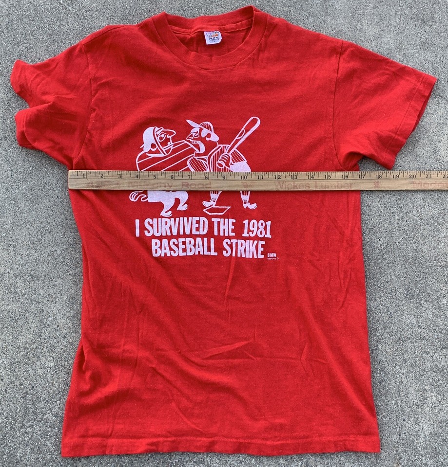 Vintage I Survived The 1981 Baseball Strike T Shirt Single Stitch Hanes ...