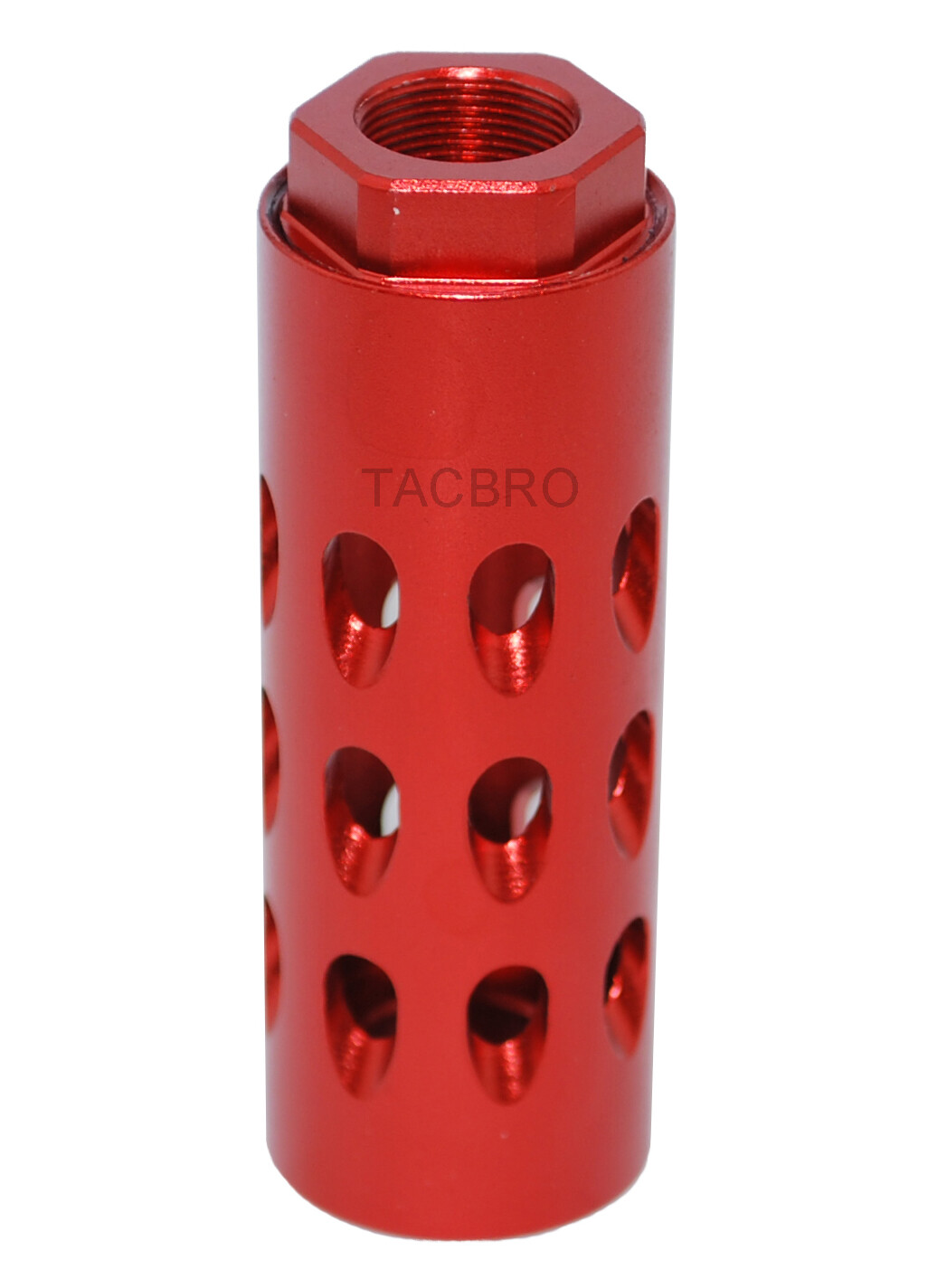 Red Anodized Muzzle Brake 1/2x36 For 9MM | eBay