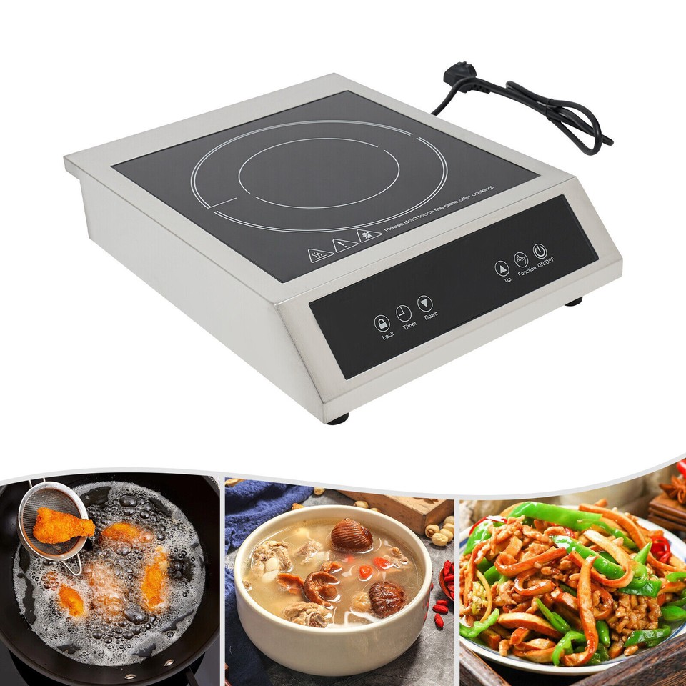 110V Commercial Electric Induction Cooktop One Burner Electric Hot ...
