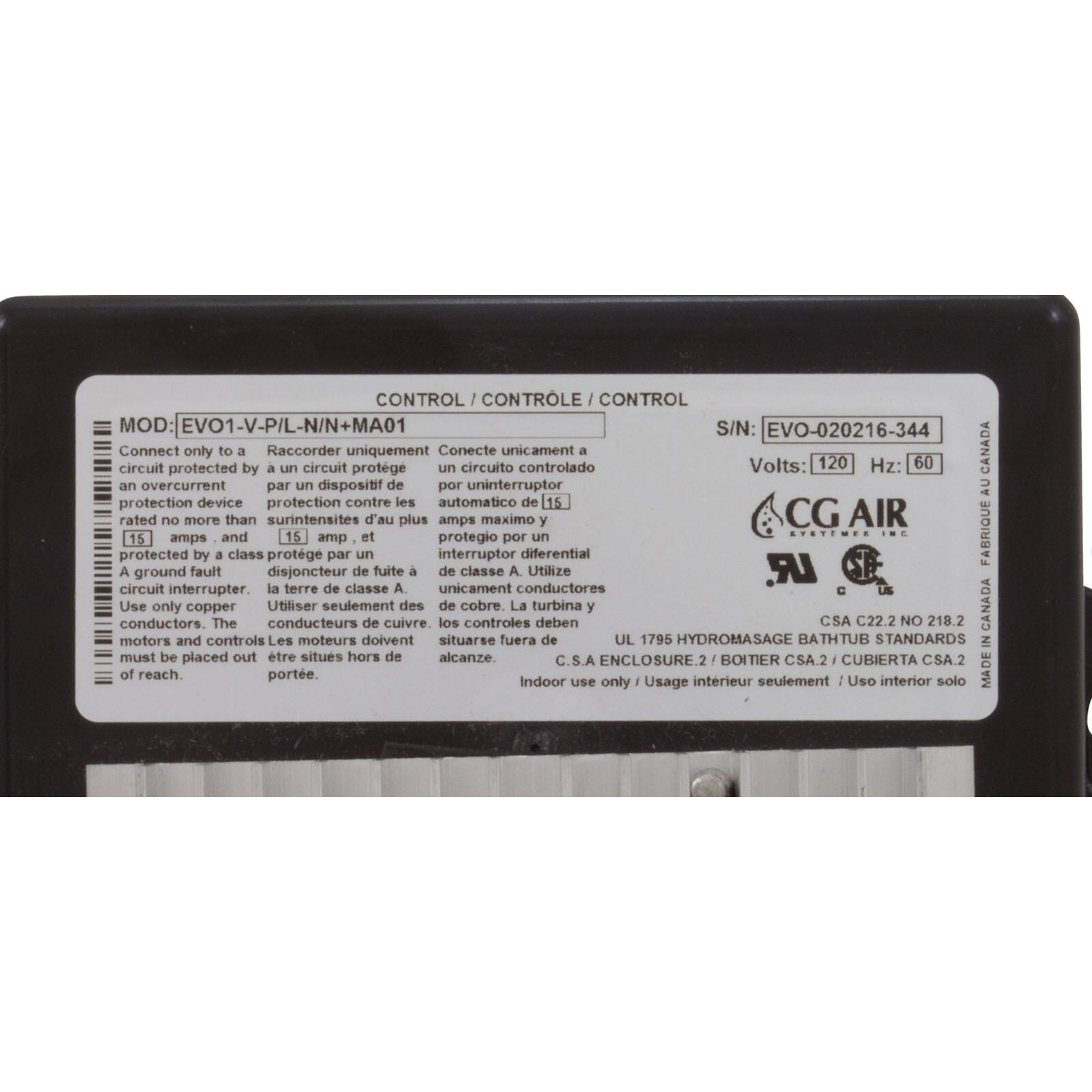 Bath Control, CG Air, EVO, 115v/230v 60Hz, 230v 50Hz | eBay