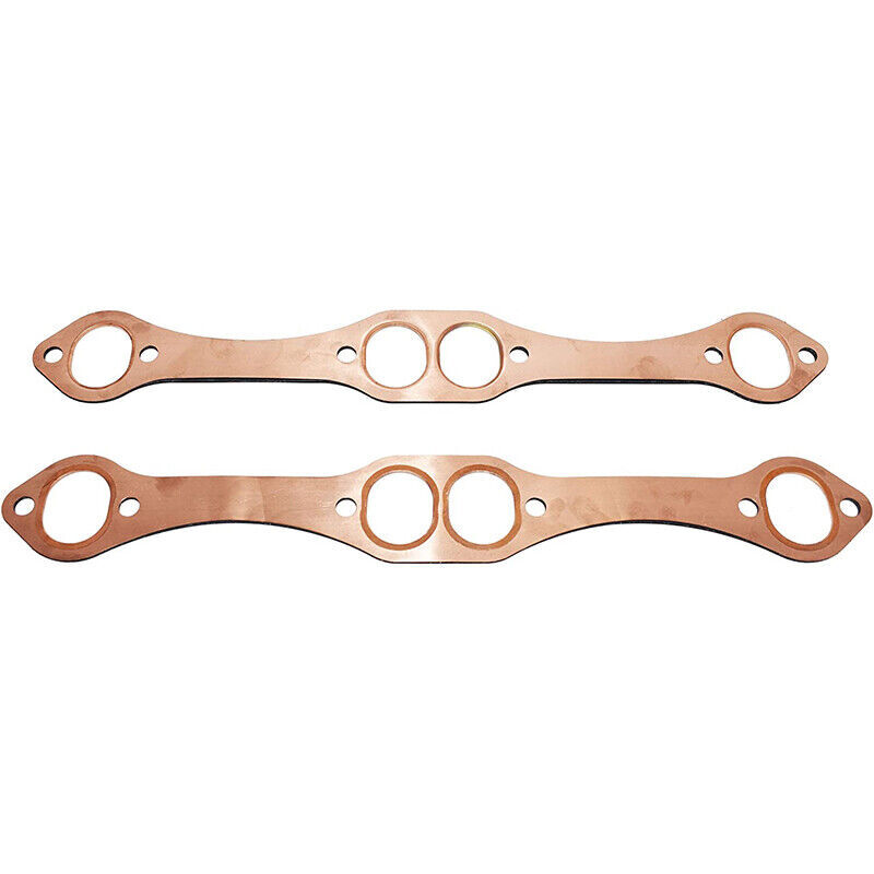 SBC Oval Port Copper Header Gaskets For SB Chevy 262 267 327 305 350 ...