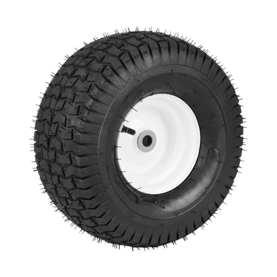 2pcs 15x6.00-6 Lawn Mower Tractor Turf Tires with Rim 4 Ply 15x6-6 ...