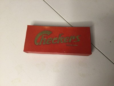 Wood Checkers In Original Box . Marked Checkers Japan | eBay