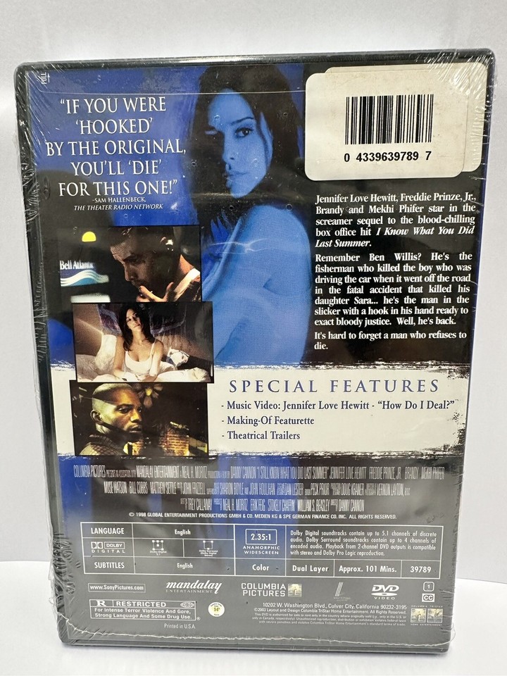 I Still Know What You Did Last Summer (DVD, 1998) Jennifer Love Hewitt ...