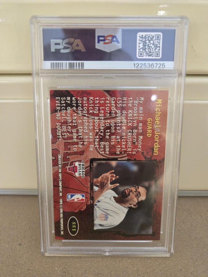1995 Stadium Club Spike Says #SS1 Michael Jordan Chicago Bulls HOF PSA ...