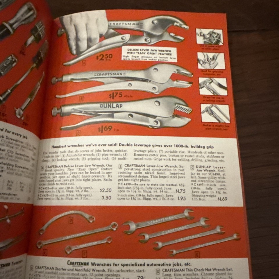 Vintage Sears Craftsman 1952 Mechanics Tools Catalog w/48 pages | eBay