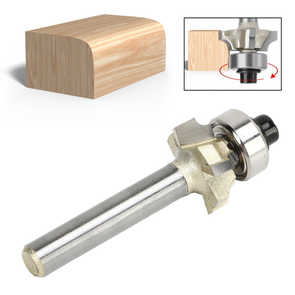 Versatile 1/4 R2 Roundover Router Bit with Safety Anti-Kickback Design ...