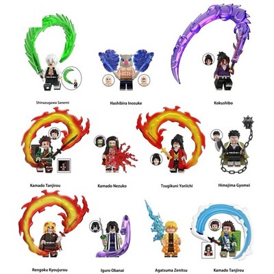Demon Slayer Custom minifigure mini brick lego 11 piece set | eBay