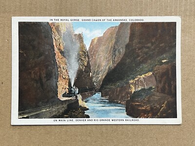 Royal Gorge Colorado Denver Rio Grande Railroad Train Main Line Vintage ...