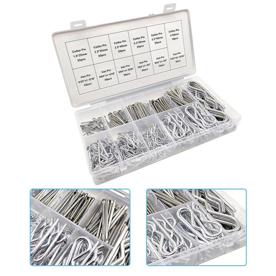 Securely Locking Bolts Cotter Pin R Clips Spring Retaining Hair Pins ...