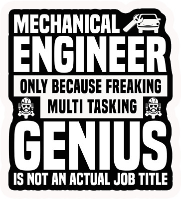 2 x Mechanical Engineer Multi Tasking Genius Not Job Title - Car Funny ...