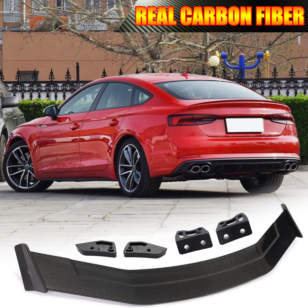 Fits 2017-24 Audi A5 S Line S5 RS5 4Door REAL CARBON Rear Trunk Spoiler ...