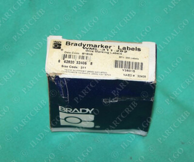 Brady Marker Labels WML-311-292 wire labeling label markers bradymarker ...