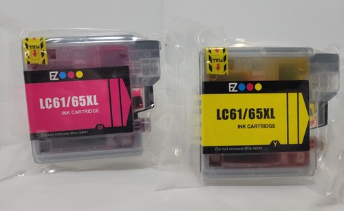 Lot of 2 EZInk LC61/65XL Ink Cartridges Brother Compatible Magenta ...