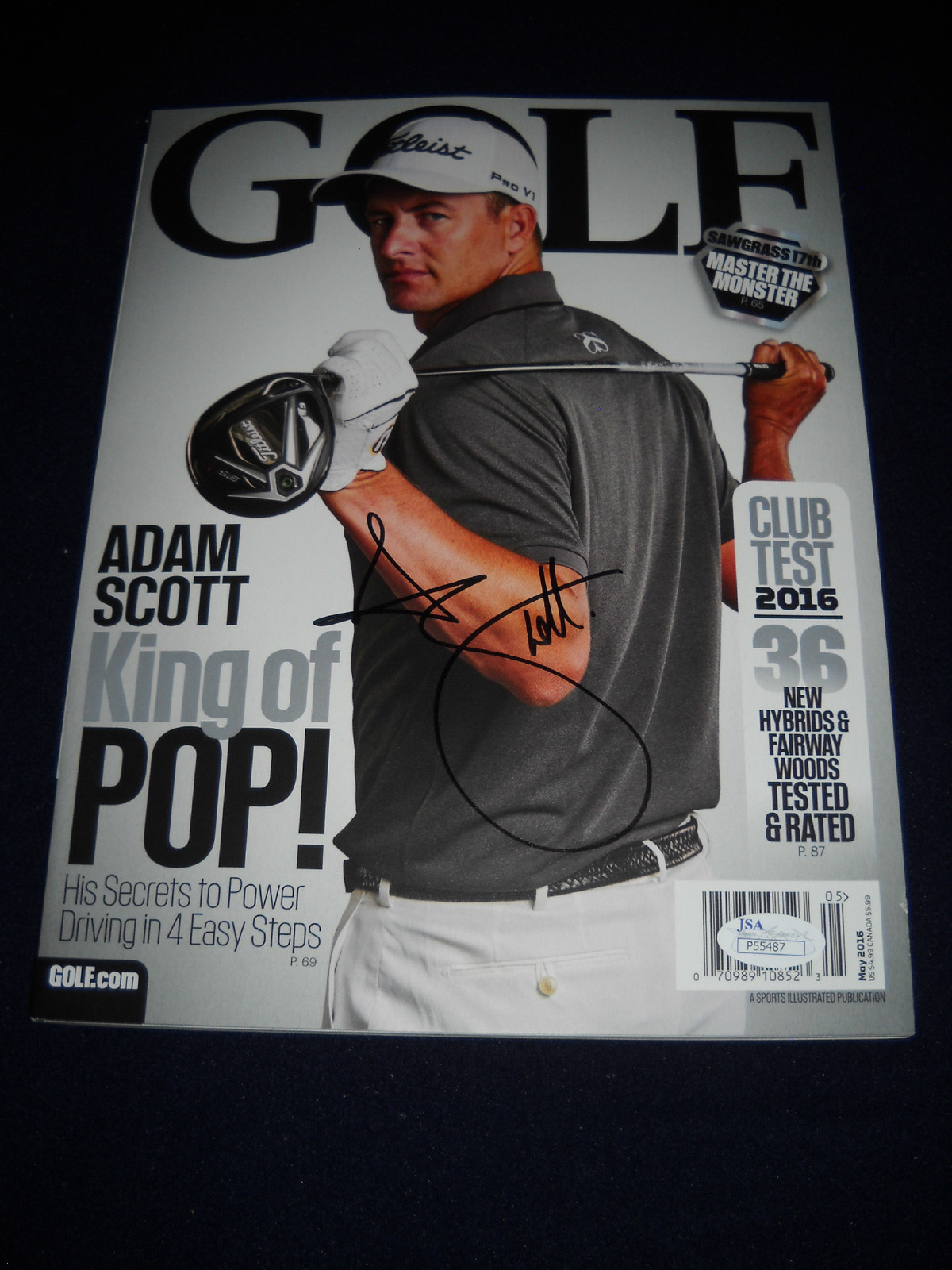 Adam Scott Golf Memorabilia & Signed Golf Collectibles