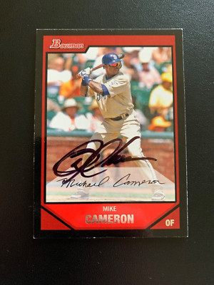 Mike Cameron Signed 2007 Bowman #40 Card San Diego Padres Autograph COA ...