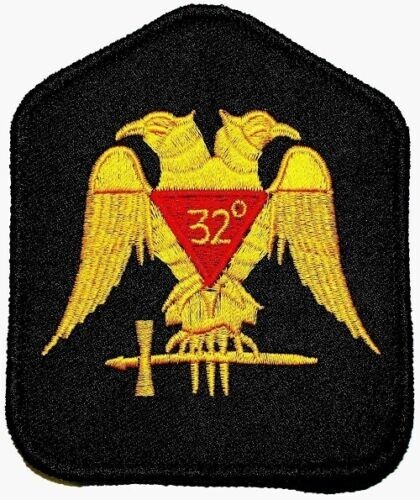 Masonic 32 Degree 32nd Scottish Rite Embroidered Iron-On Emblem Patch ...
