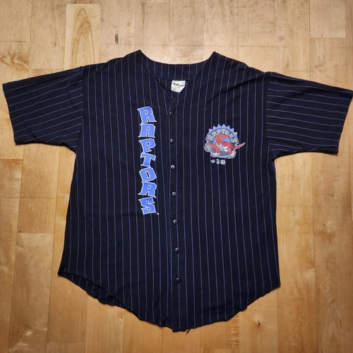 Vintage Athletic Toronto Raptors Pin Striped Baseball Style Jersey XL ...