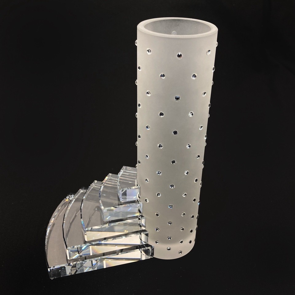 Swarovski Crystal Selection Signed Toh Vase 7" Retired Original Boxes ...