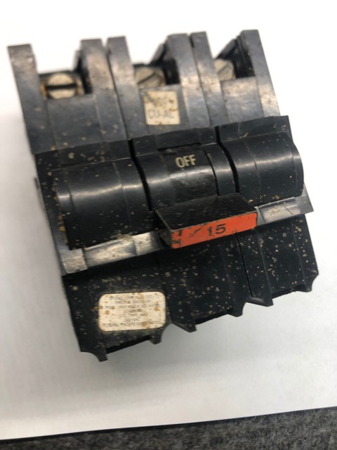 Federal Pacific FPE 15a 15 Amp 3 Pole Type NA Circuit Breaker NA315 for ...