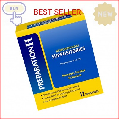Preparation H Hemorrhoid Suppositories For Itching And Discomfort ...