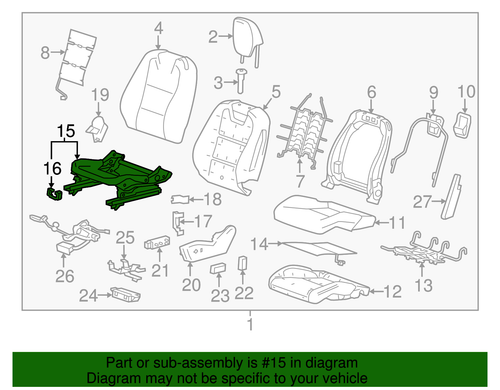Genuine GM Driver Seat Cushion Frame 13506147 | eBay