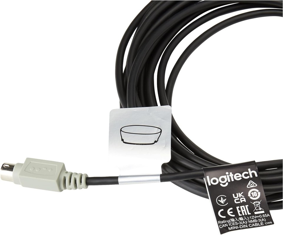 Logitech Extended Cable for Group Video Conferencing System, 10 m, Mini ...