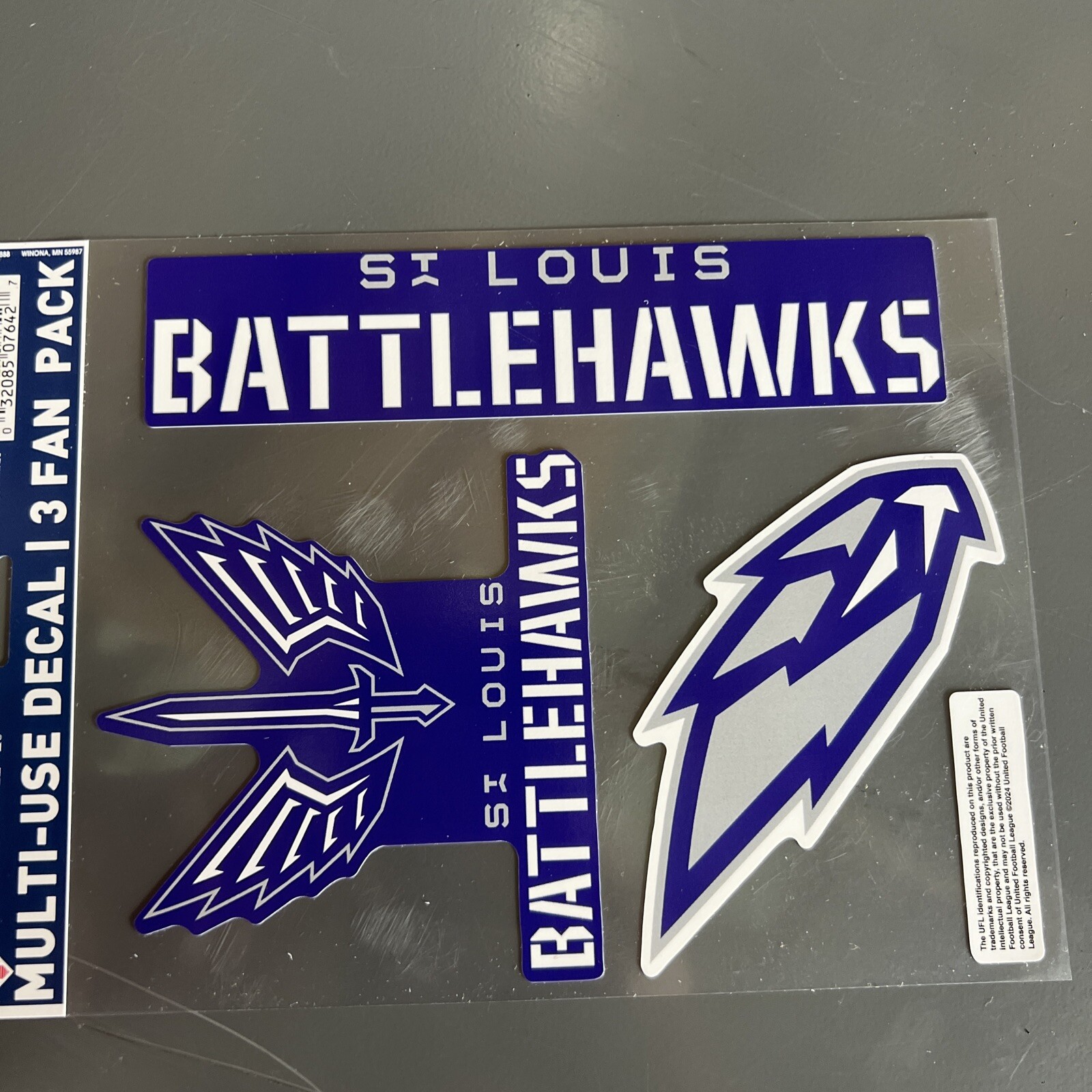 3 Pack St. Louis Battlehawks XFL Football Color Sports Decal Sticker ...
