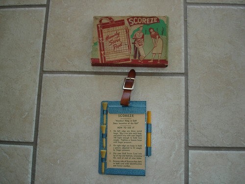 Vintage Golf Score PAD UNUSED SCOREZE IN ORIGINAL BOX WITH PENCIL AND ...