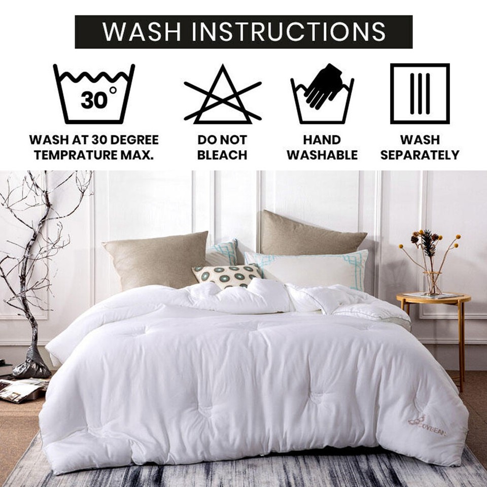 3 PCS Duvet Quilt Cover with Pillow Case Bedding Set Single Double King ...