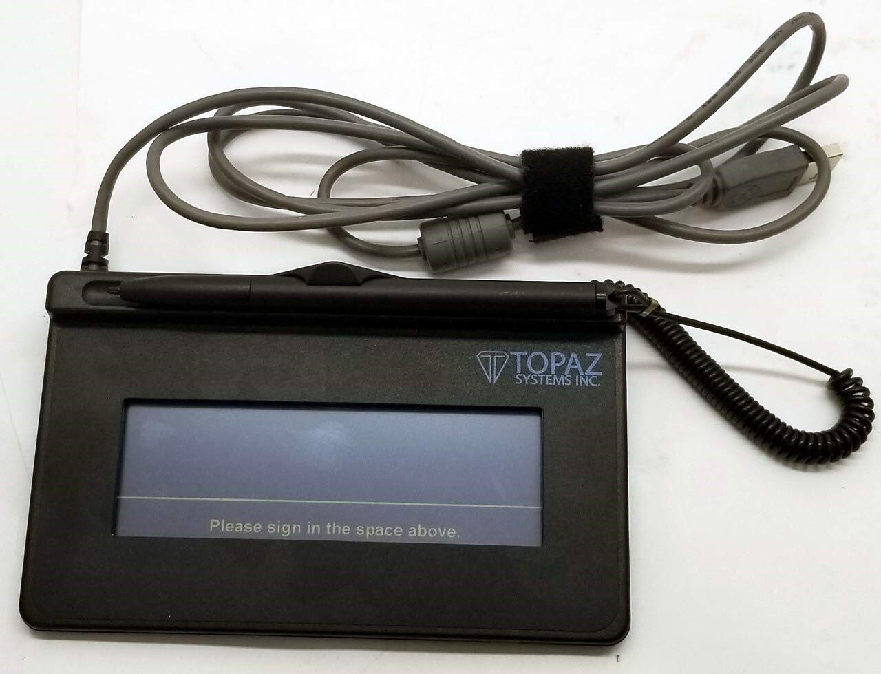 Topaz T-S460-BSB-R SigLite 1x5 Signature Pad - Virtual Serial Via USB ...