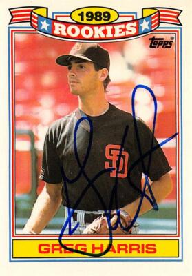 Greg Harris autographed Baseball Card (San Diego Padres) 1990 Topps ...