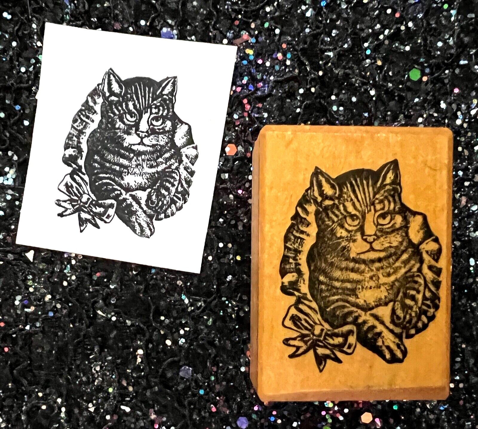 Vintage Rubber Stamp "PSX Original Grumpy Cat" by PSX Designs 2 x 1 1/2 ...