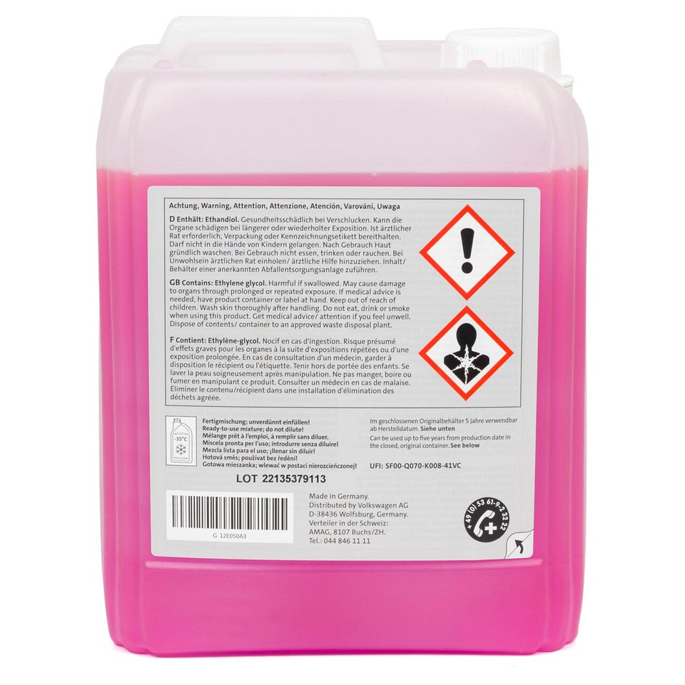 Genuine Seat /VW /Audi /Skoda G12evo Coolant / Antifreeze Replaces G13 ...