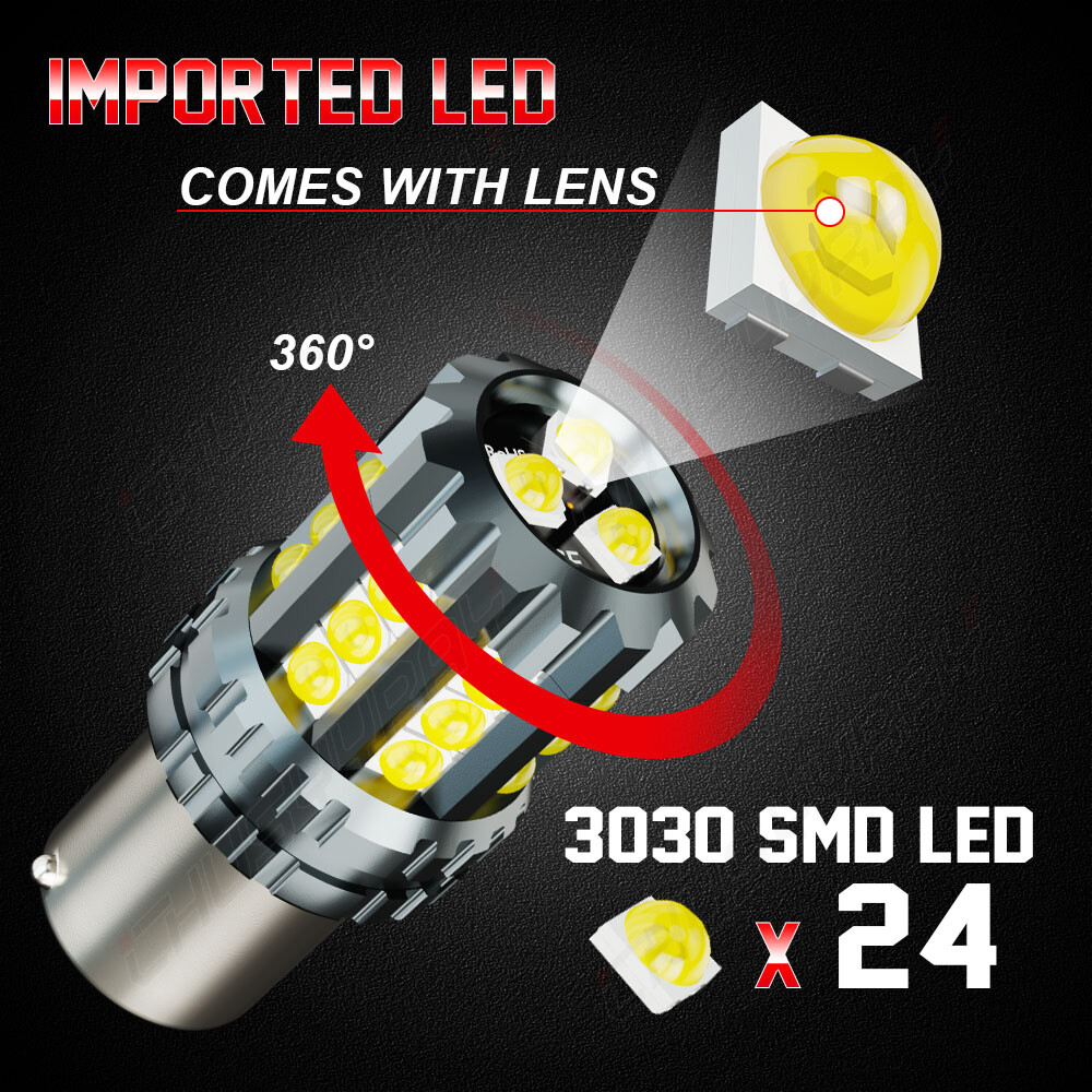 For Seat Leon 1P MK2 2005-2012 180° 1156 P21W LED Bulb Reverse Light ...