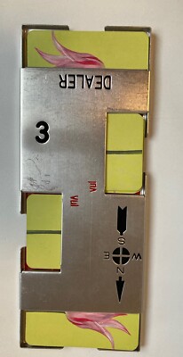 Vtg Metal Aluminum Bridge Dealer Card Holder Tray w/ vtg cards Felt ...