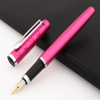 Yiren 3701 Metal Fountain Pen, Fine Nib, Metallic Pink & Chrome | eBay