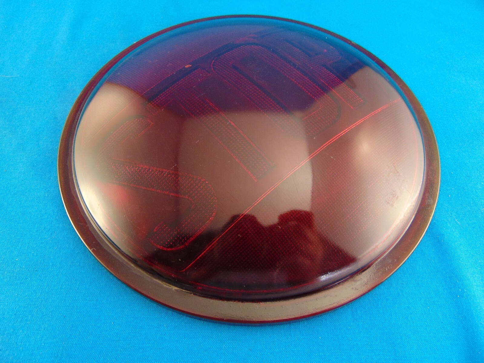 Big Red Stop Lamp Glass Lens Good Condition Truck Bus Fire Truck ...