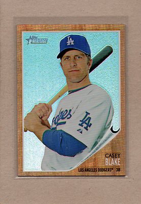 casey blake los angeles dodgers 2011 heritage chrome refractor card c35 ...
