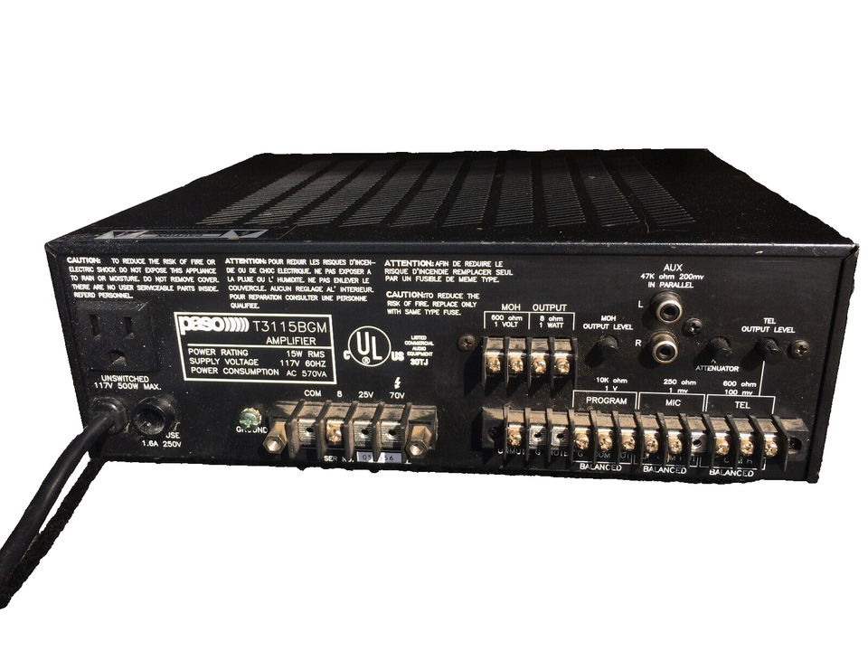 Paso Muzak Series 3000 Integrated Professional Amplifier | eBay