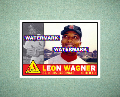 Leon Wagner St Louis Cardinals 1960 Style Custom Baseball Art Card | eBay