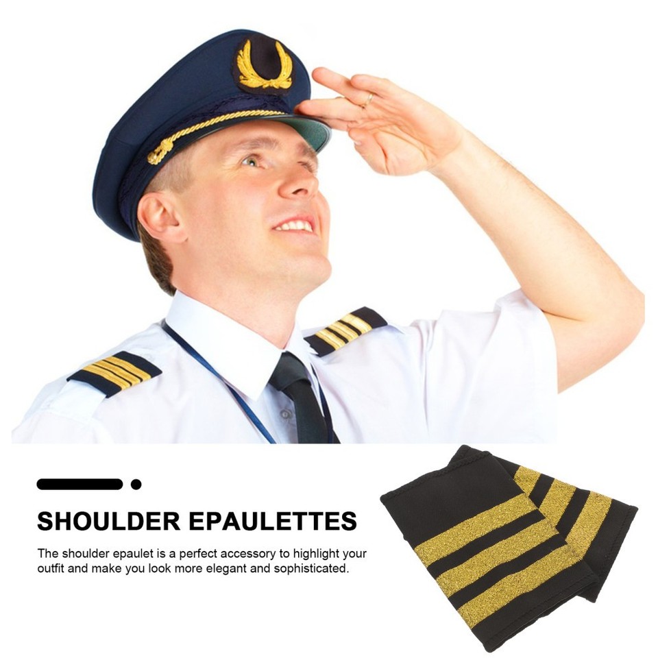 Shoulder Epaulettes Epaulets for Pilots Cloth Professional Uniform ...