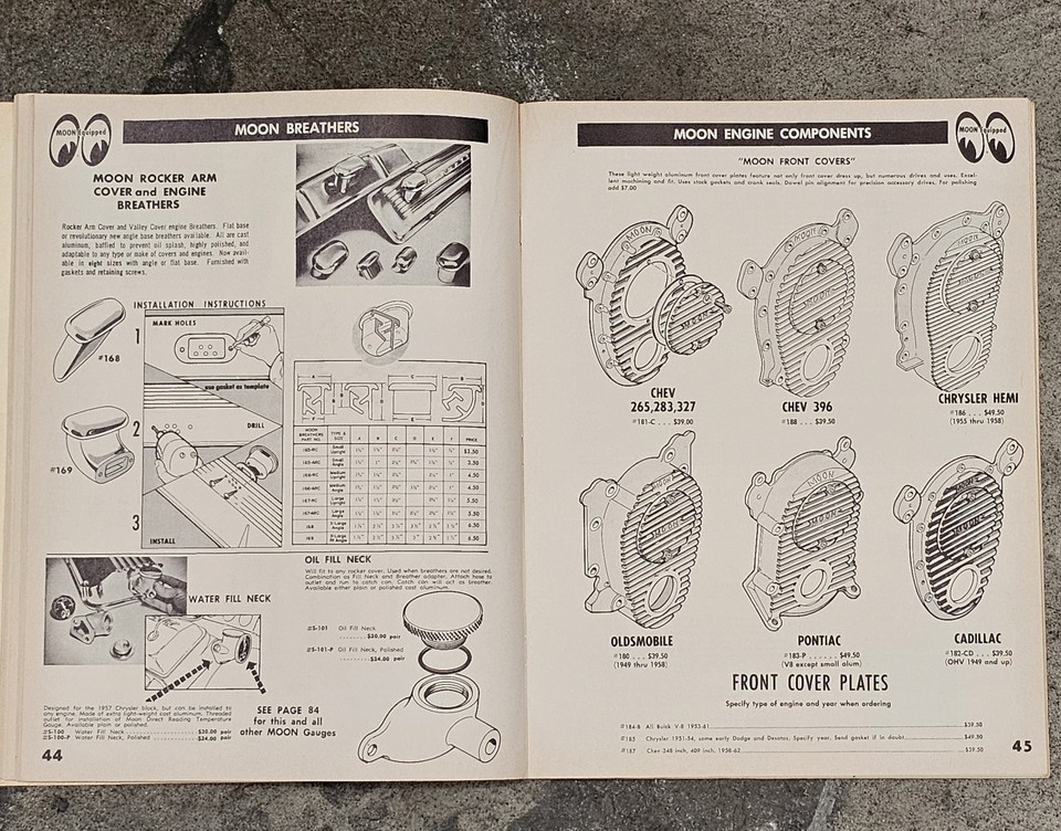 1968 MOONeyes CatAloG Vintage Drag Racing HOT ROD Custom speed moon ...