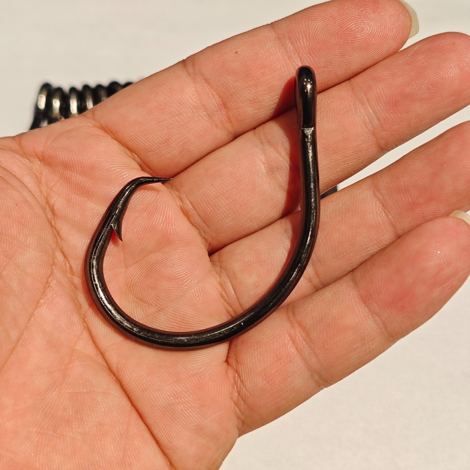 Circle Hooks Heavy duty Live Bait Hook Groper Shark Tuna Hooks 12/0 ...