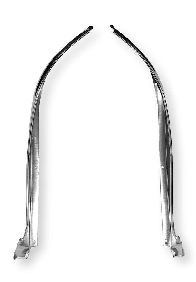 55 56 57 Chevy Convertible Outer Vertical Windshield Stainless Molding ...